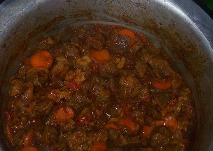 Wet fried beef Recipe by steve austine - Cookpad