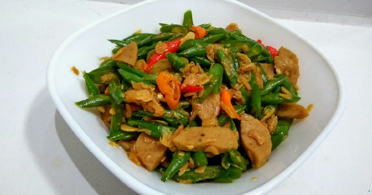 Resep Oseng Buncis Bakso oleh ayukeandre_ - Cookpad
