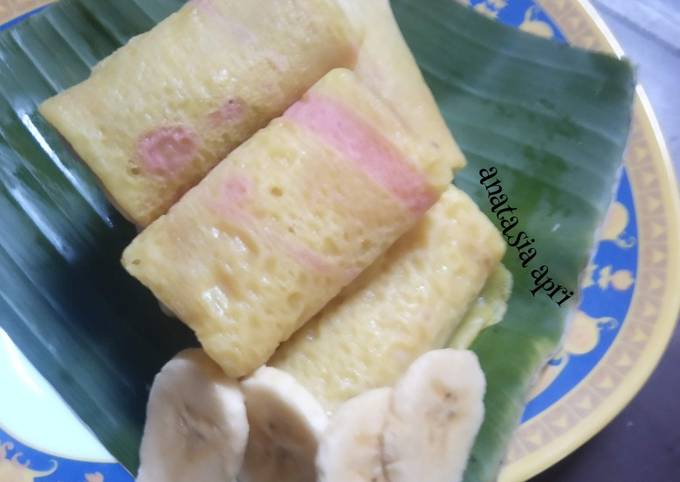 Resep Dadar Gulung Piscok (pisang coklat) oleh Anatasia Apri - Cookpad