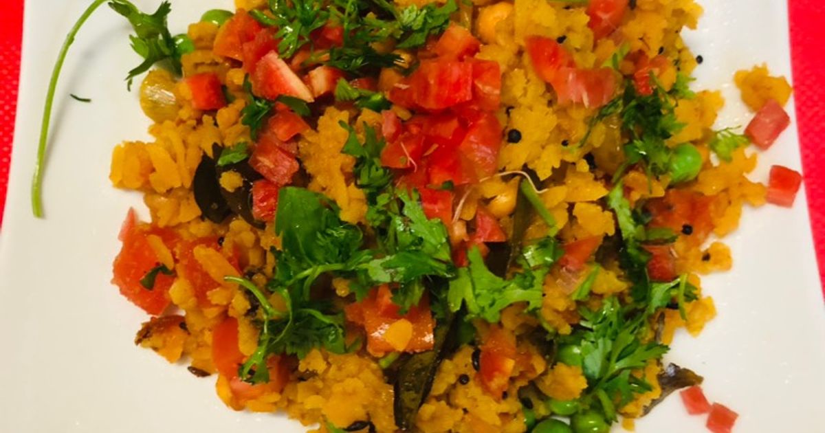 Red Poha Bishi Bale Poha (Karnataka Special) Recipe by Shobha Deshmukh ...
