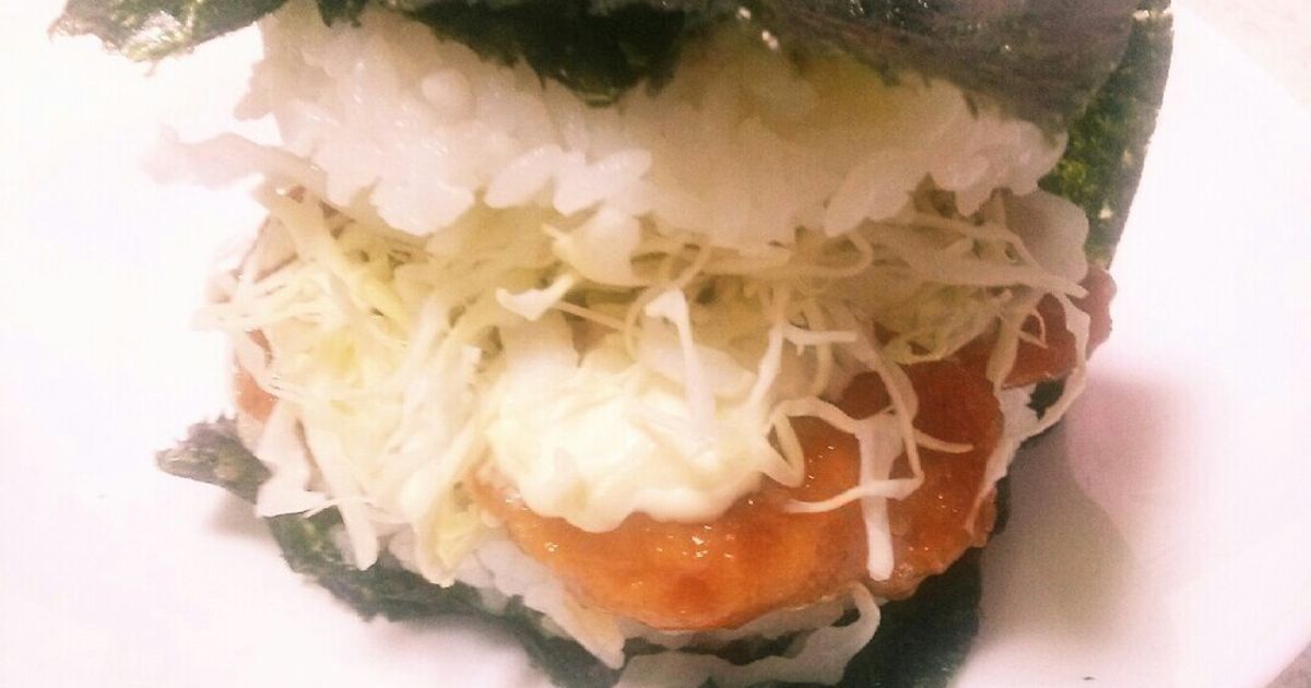 Mos Style Teriyaki Chicken Rice Burger Recipe By ひとちッチ♪