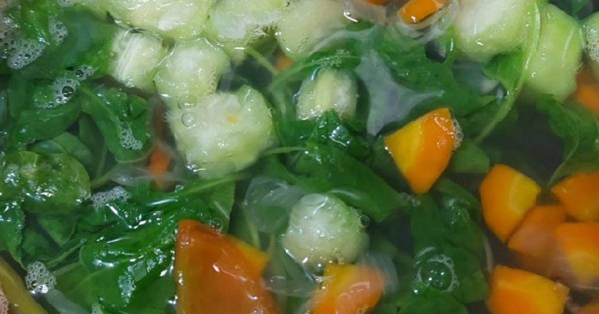 Resep [ 68 ] Sayur Bayem Gambas (Oyong) oleh Fitra Wahyu Putri - Cookpad