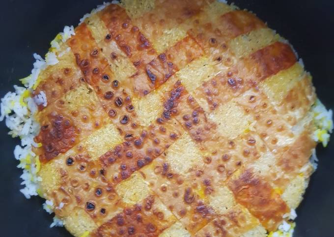 طرز تهیه ته دیگ حصیری ساده و خوشمزه توسطoking کوکپد