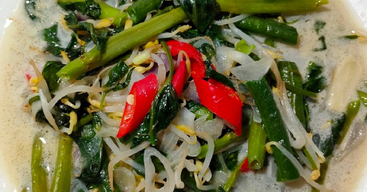 Resep Oseng Kangkung Kuah Santan oleh Key - Cookpad