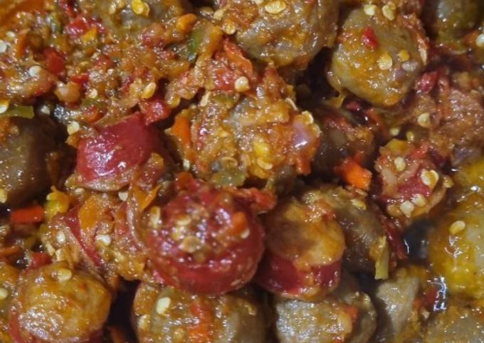 Resep Pentol Gila (Sambel Goreng Bakso) oleh Risma Okta Fiyanti - Cookpad