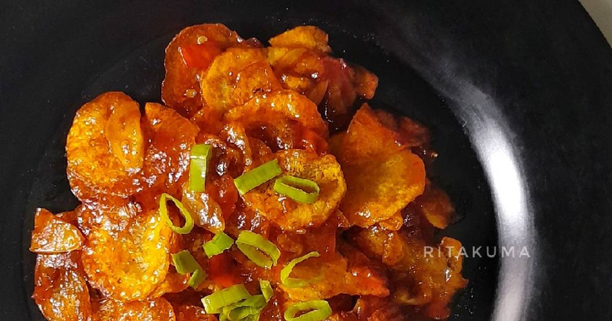 Resep Kentang Saus Pedas Manis oleh RitaKuma - Cookpad
