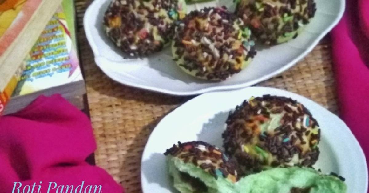 Resep Roti Pandan Tabur Meisis Isi Selai Coklat Eggless Oleh Dewi