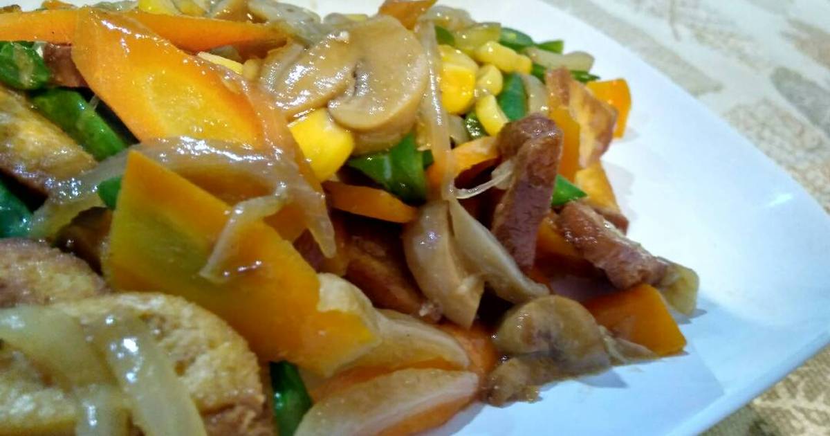 Resep Ca Jamur Tofu oleh anmegpra - Cookpad