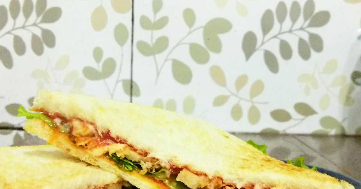 Resep Chicken Nugget Sandwich (Roti Isi Nugget Ayam) oleh layla - Cookpad