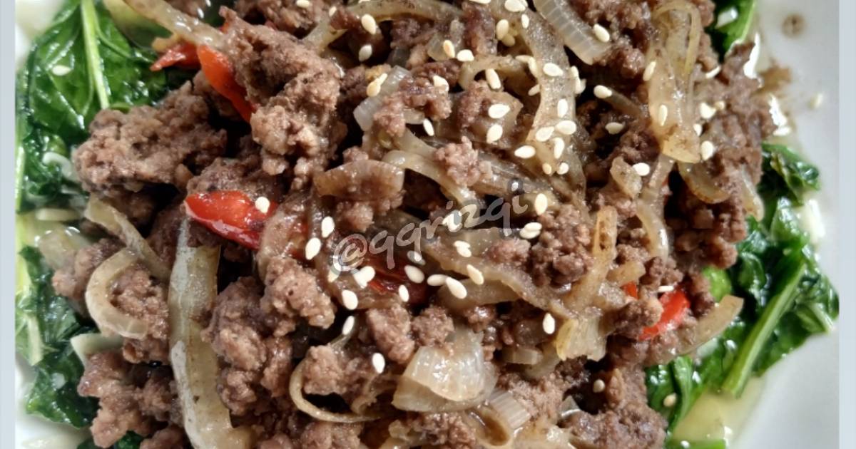 Resep Kailan cah sapi cacah/giling oleh Rizqi (@qqrizqi) - Cookpad