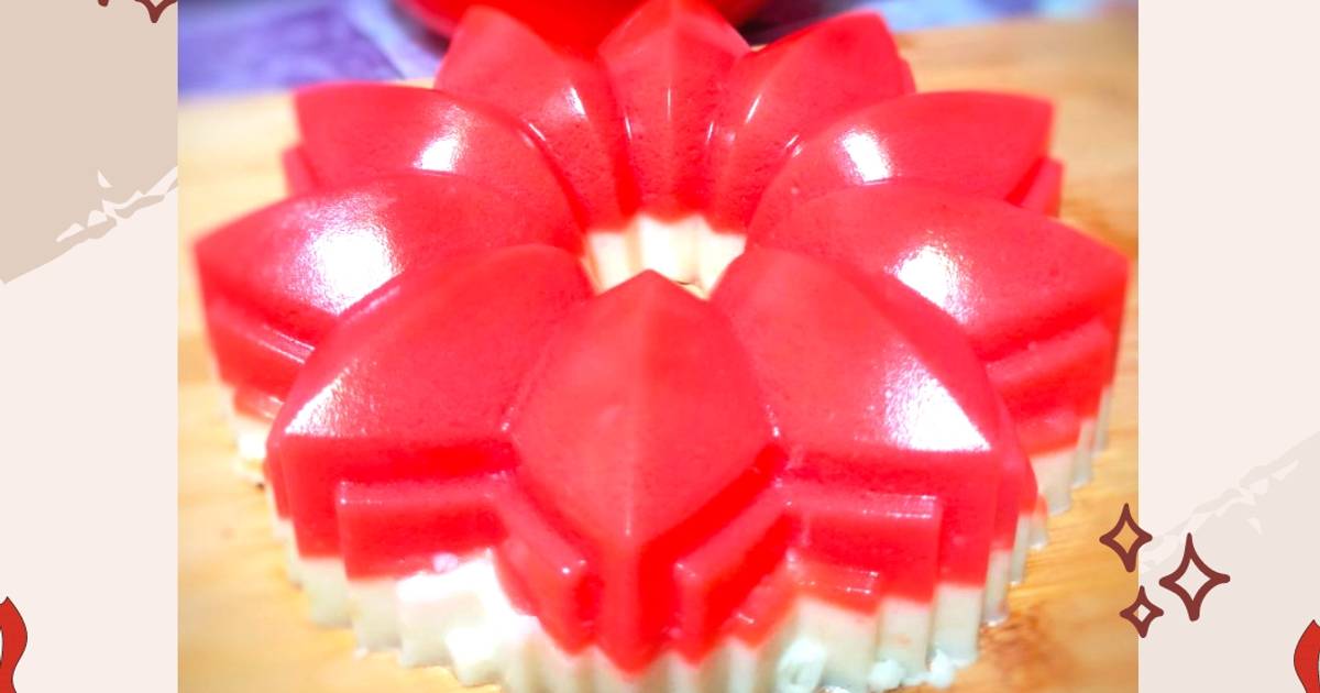 Resep Puding Merah Putih Lumut oleh Ibeth_purba - Cookpad