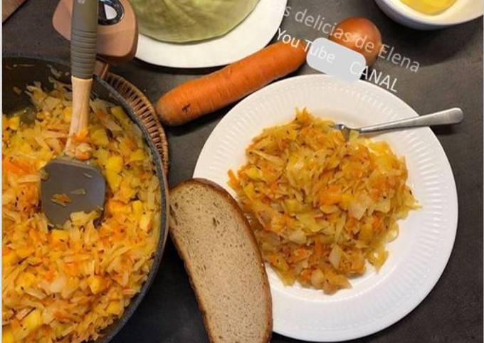 Col (repollo) guisada Receta de Las Delicias de Elena- Cookpad