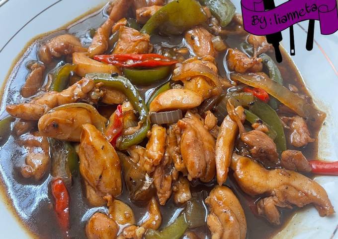 Resep Ayam Saus Lada Hitam (Black Pepper) oleh cecil - Cookpad