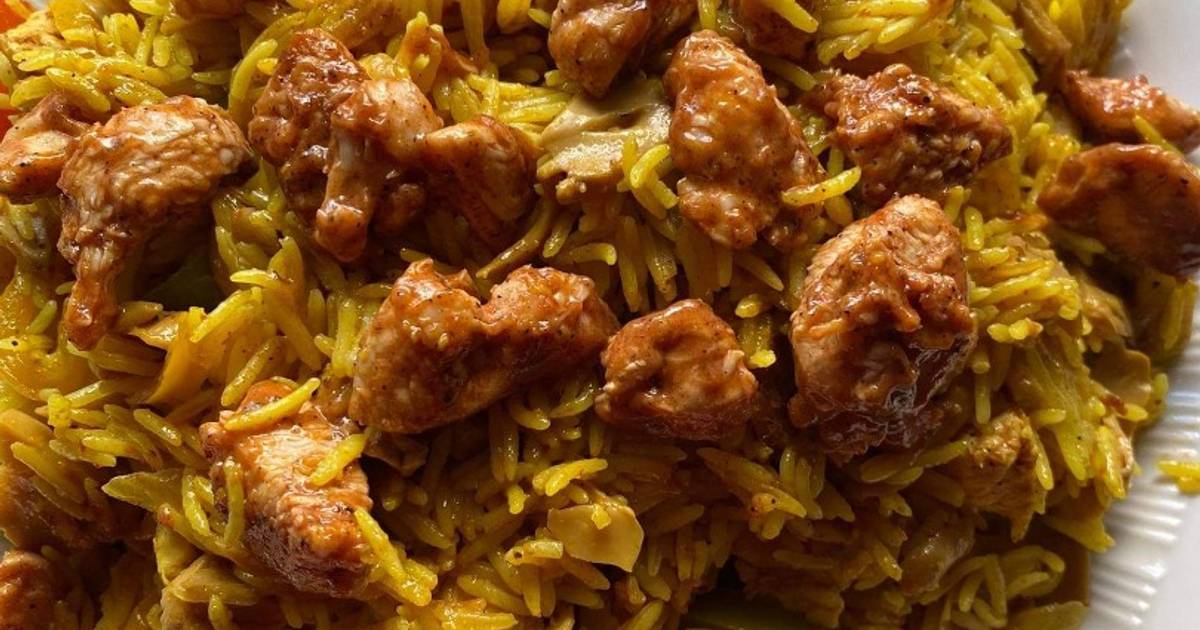 طريقة عمل ارز اصفر مع دجاج - 685 وصفة ارز اصفر مع دجاج سهلة وسريعة - كوكباد