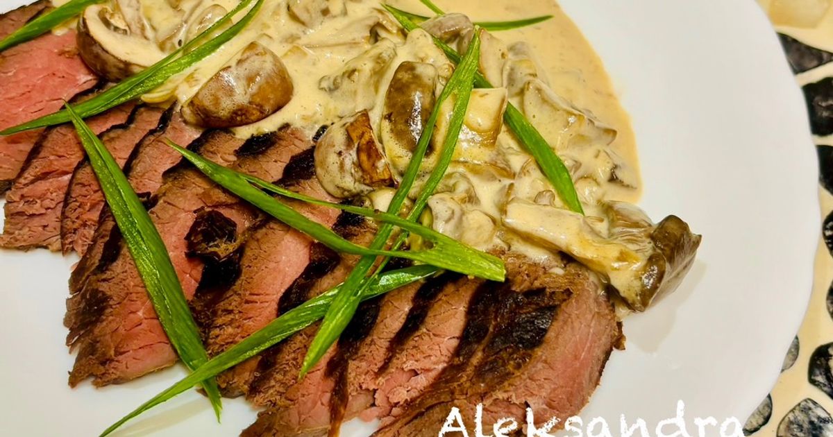 Ostrich Steak With Red Wine And Mushroom Sauce Recipe by ALEX xx 🇬🇧🇱🇹 ...