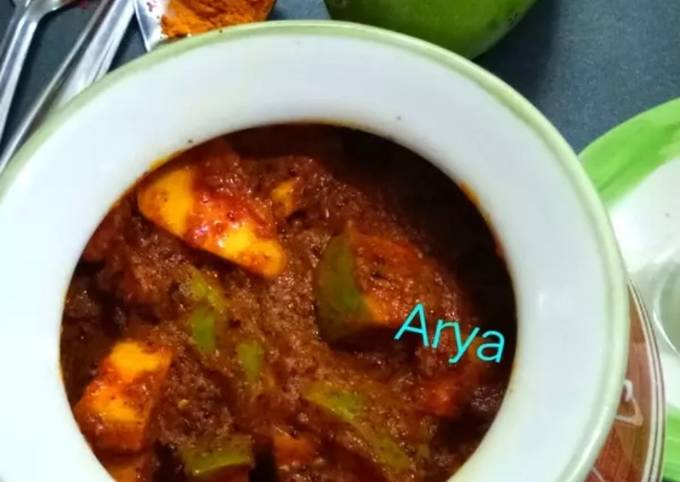 Spicy Raw Mango Pickle (Kachha Aam ka aachar) Recipe by Arya Paradkar ...