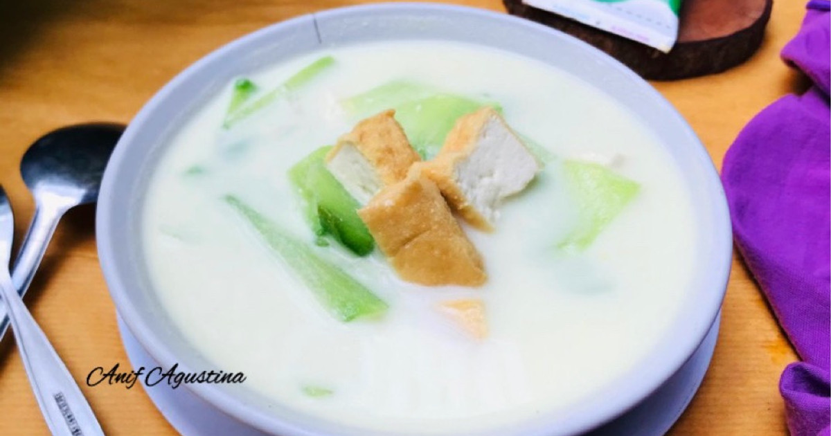 Resep Gulai Putih Labu Siam Tahu oleh anif agustina - Cookpad