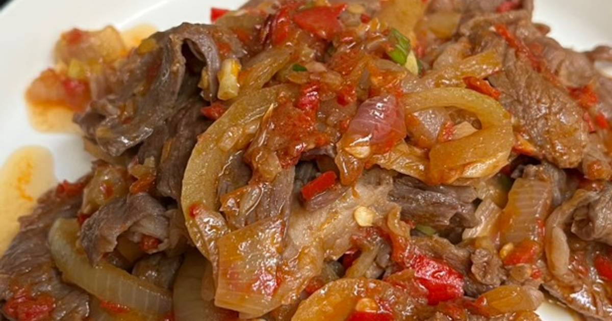 136 resep oseng mercon daging sapi slice enak dan mudah - Cookpad
