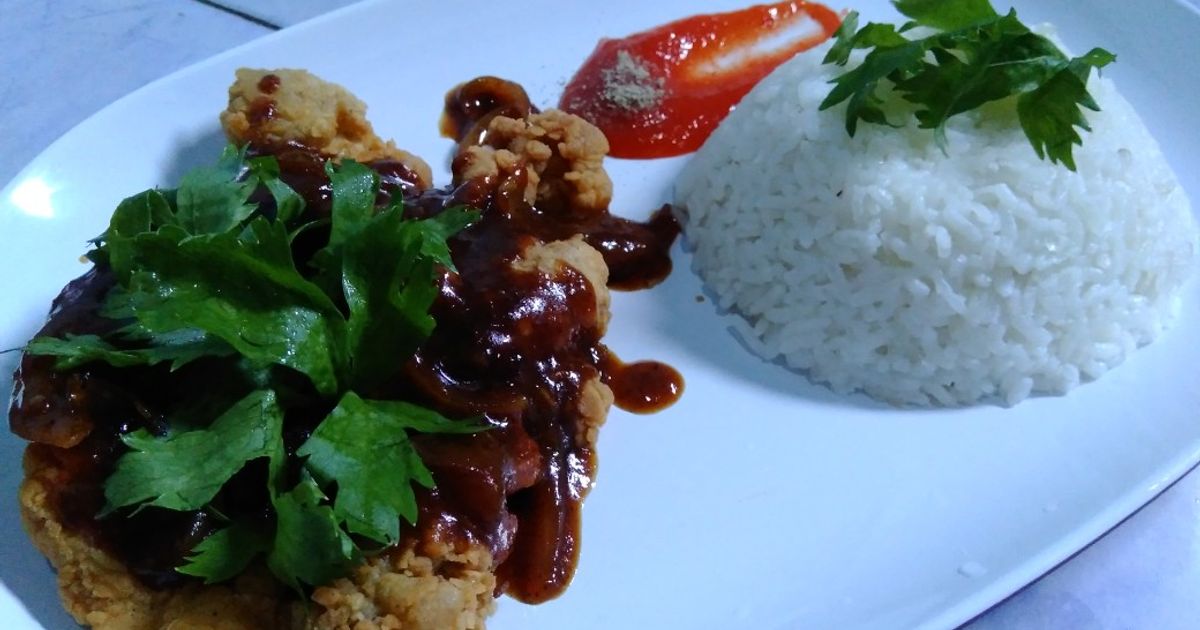 Resep Crispy Chicken Saus Lada Hitam oleh tsani aflacha - Cookpad