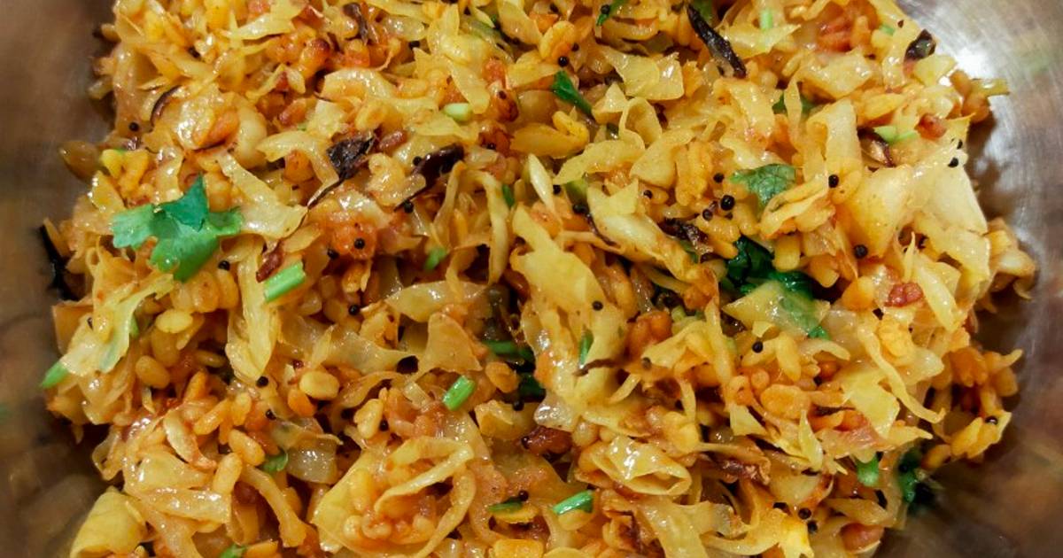 Cabbage – Moong dal Subzi Recipe by Darshana Patel - Cookpad