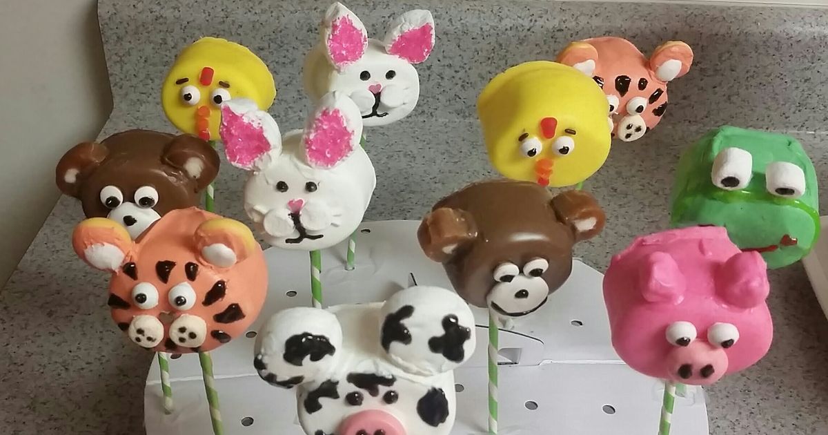 Chocolate Dipped Marshmallow Animals Pops Recipe By Khalise