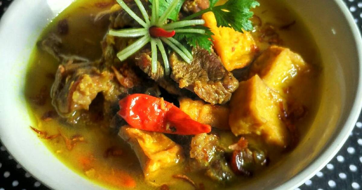 Resep Gulai daging sapi + Tahu Kuning oleh phikarahayu - Cookpad