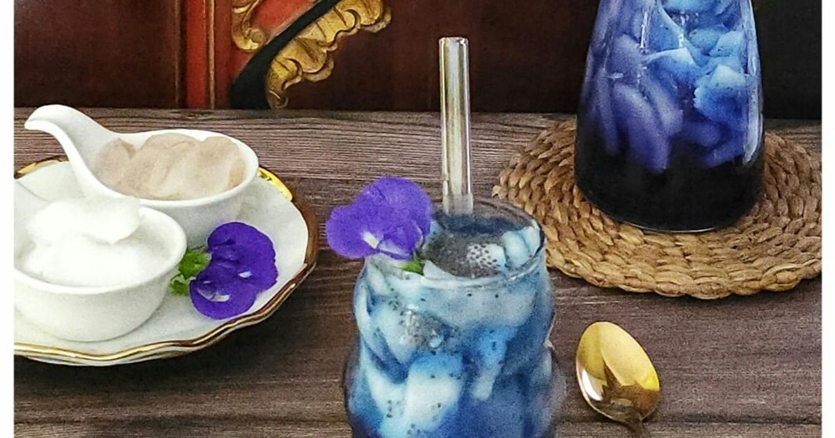 Resep Es Bunga Telang Kelapa Muda Buah Lontar oleh Rossy Anna Oktavia ...