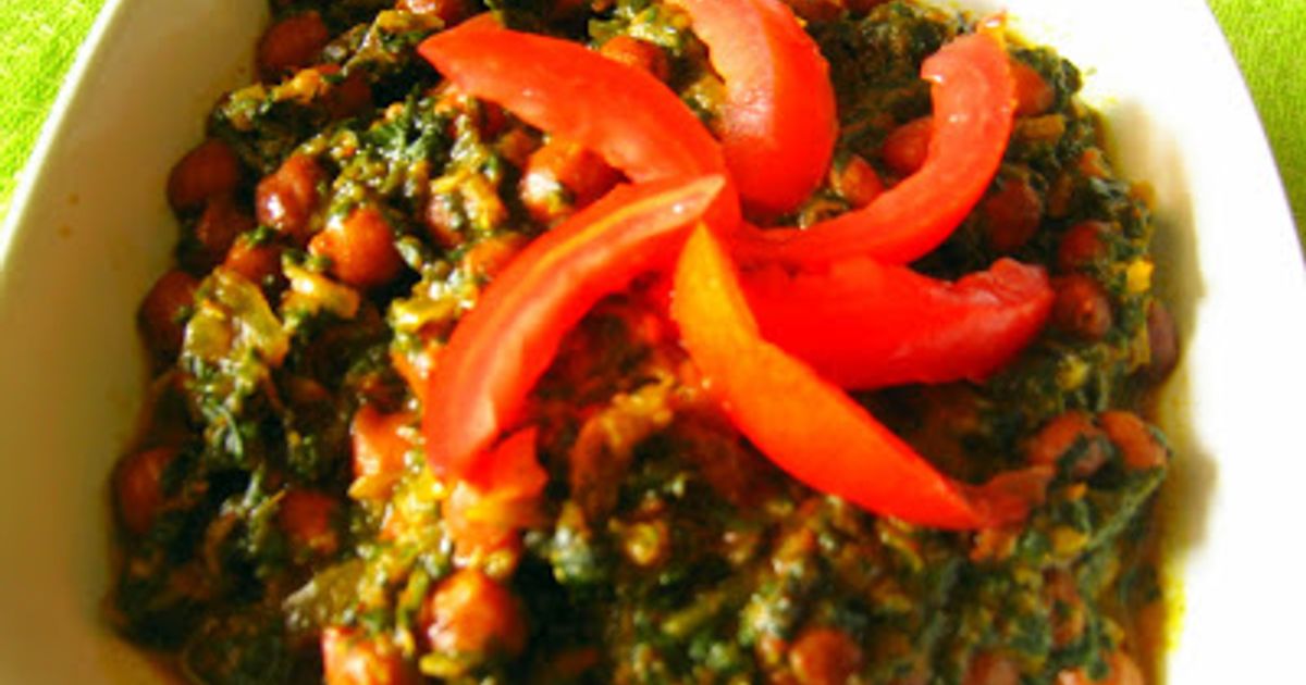Kala Chana Palak Subji Recipe by santoshbangar - Cookpad
