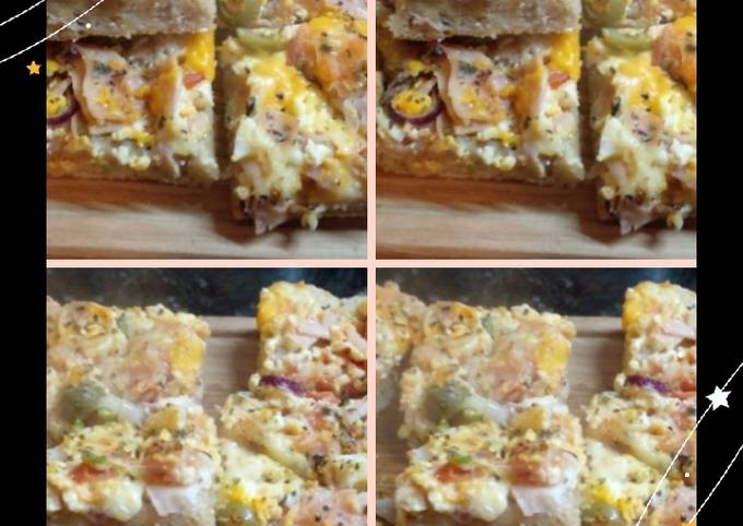 Pizza integral "Primavera" Receta de Nancy Amestoy - Cookpad