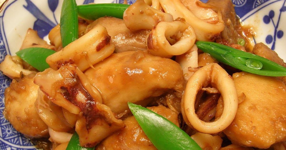 Easy Simmered Taro Roots And Squid Recipe By Cookpad.Japan