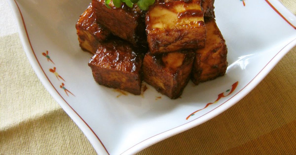 Fried Tofu Blocks In Sweet And Spicy Miso Recipe By Cookpad.Japan