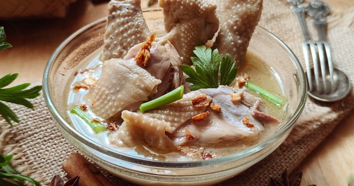 Resep sop ayam pak min klaten pakai kembang lawang rumahan enak dan ...