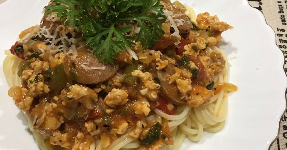 41 resep tumis spaghetti sosis enak dan mudah - Cookpad