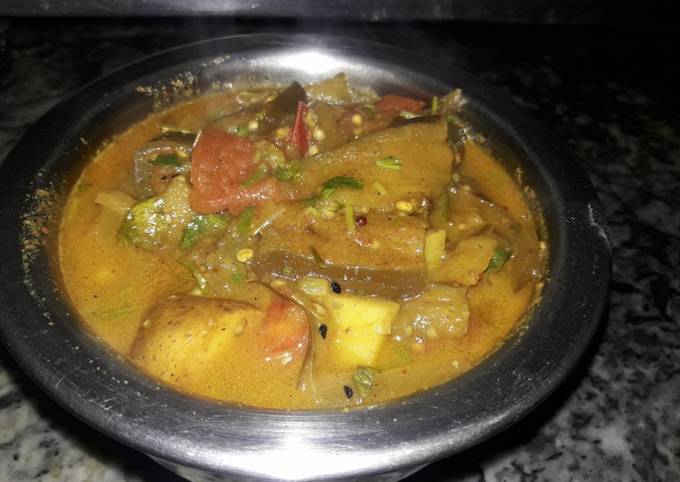 Eggplant potato subzi Recipe by Archana Devi ( Chaurasia) - Cookpad
