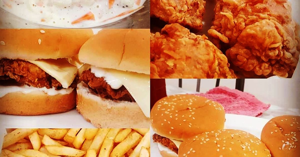 Burgers With Broast And Fries Recipe by Aamna Saad - Cookpad