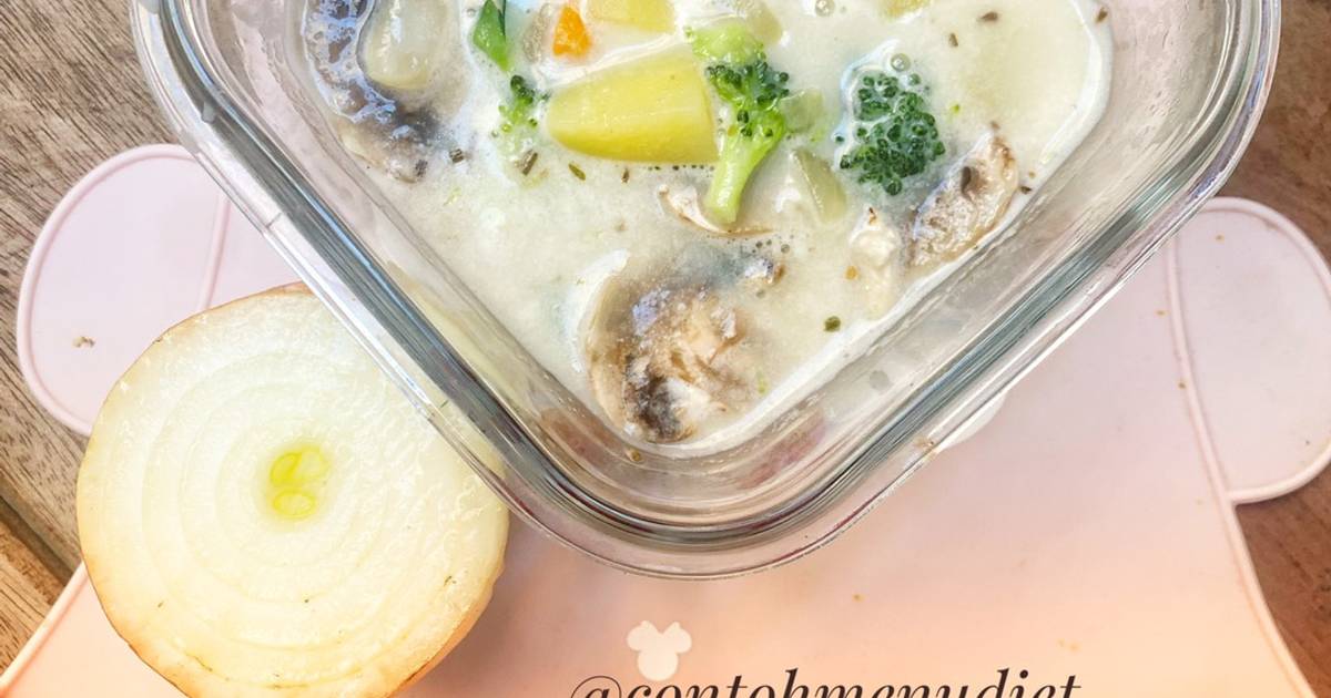 Resep Mpasi sehat sup ayam cream soup ala kfc tanpa bahan kimia oleh ...