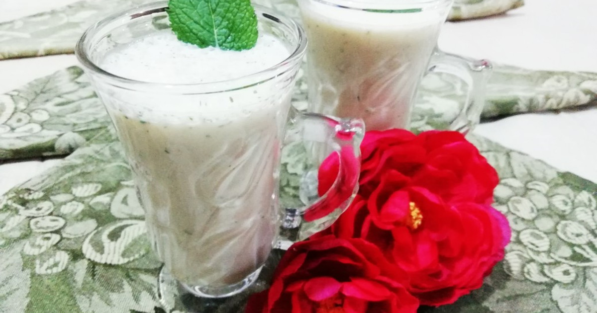 Malteada🥤 De Banana 🍌 Y Yerbabuena 🍃 Sin Azúcar Ni Miel 🚫🍯 Receta de ...