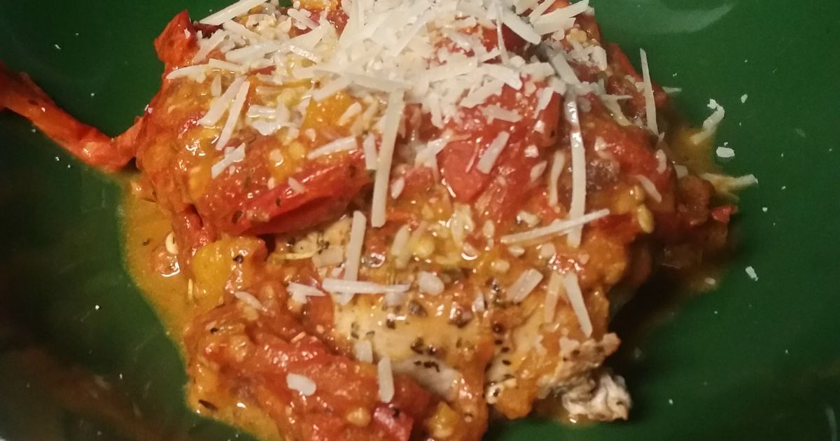 Roasted Sweet Pepper Chicken Marinara Recipe By Heather Cheyenne