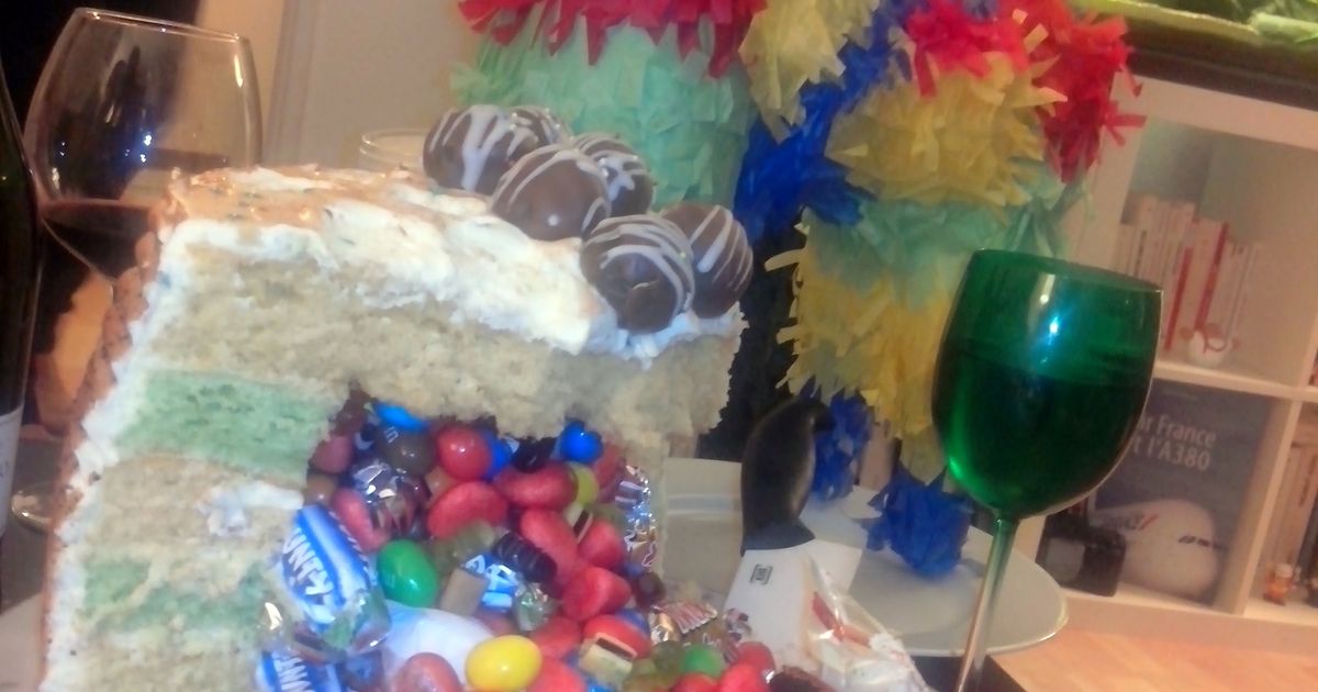 Crazy Piñata Cake Recipe by armelle.verite