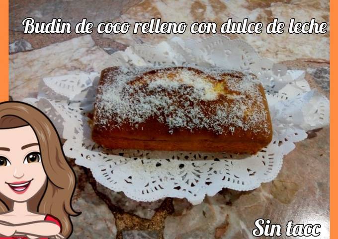 Budín de coco relleno con dulce de leche Receta de Celiamariang- Cookpad
