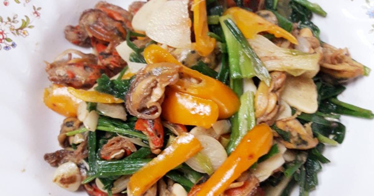 สูตร หอยแมลงภู่ผัดพริก โดย Kh.Ar - Cookpad