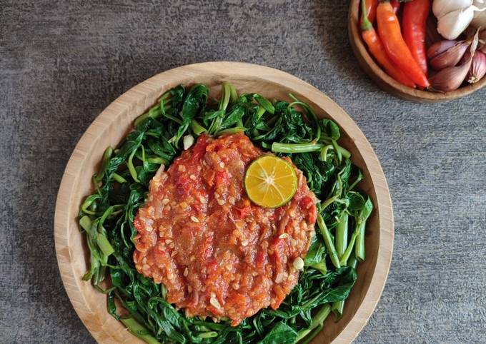 Resep Plecing kangkung khas Lombok oleh AzizahPrantoro - Cookpad
