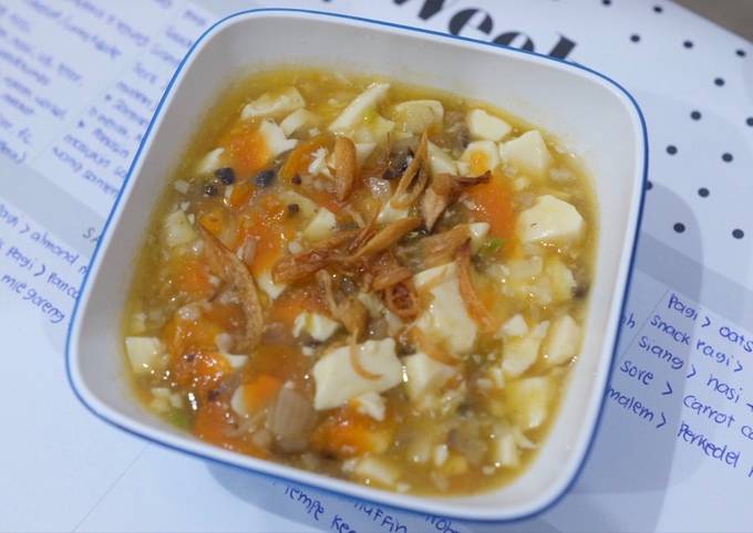 Resep Menu mpasi 13m+ (menu anak) mun tahu oleh Puput Kristanti - Cookpad