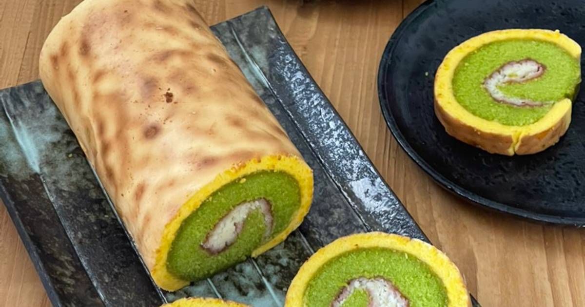 Resep Tiger Roll cake Matcha oleh Dewix Donce - Cookpad