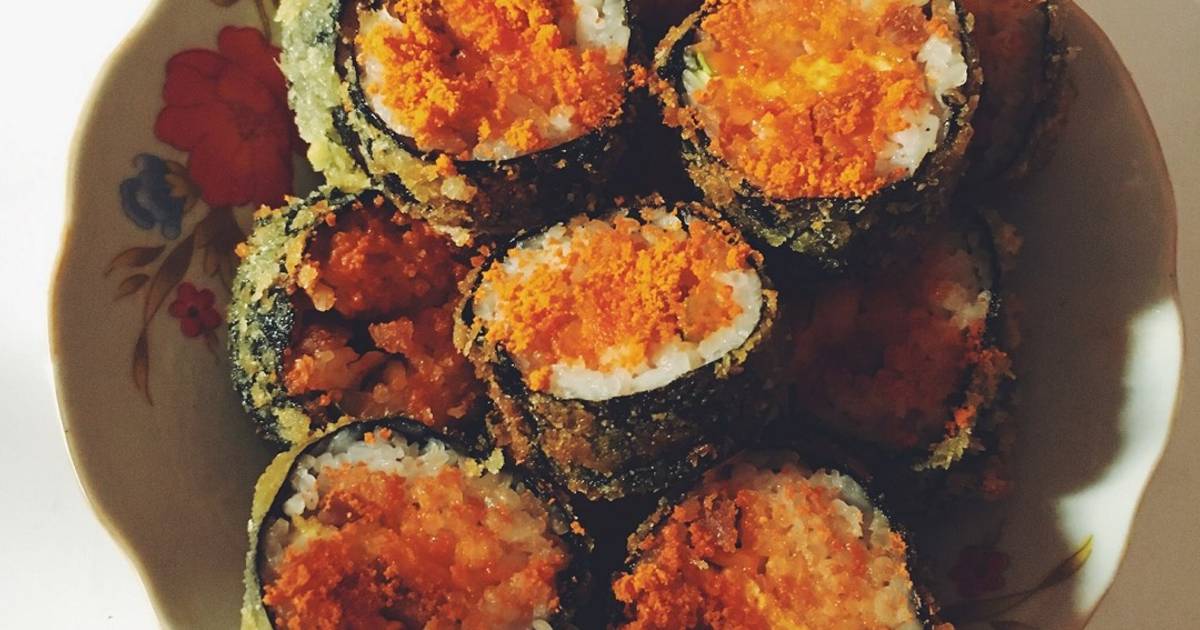 Cách Làm Món Cơm cuộn rong biển chiên rắt phô mai 😁 của Ngọc Châu - Cookpad