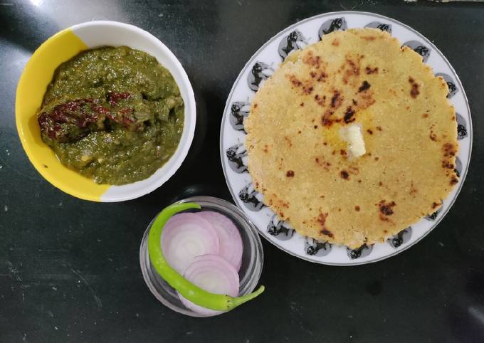 Sarson ka Saag with Makki ki Roti Recipe by Laju Gehani - Cookpad