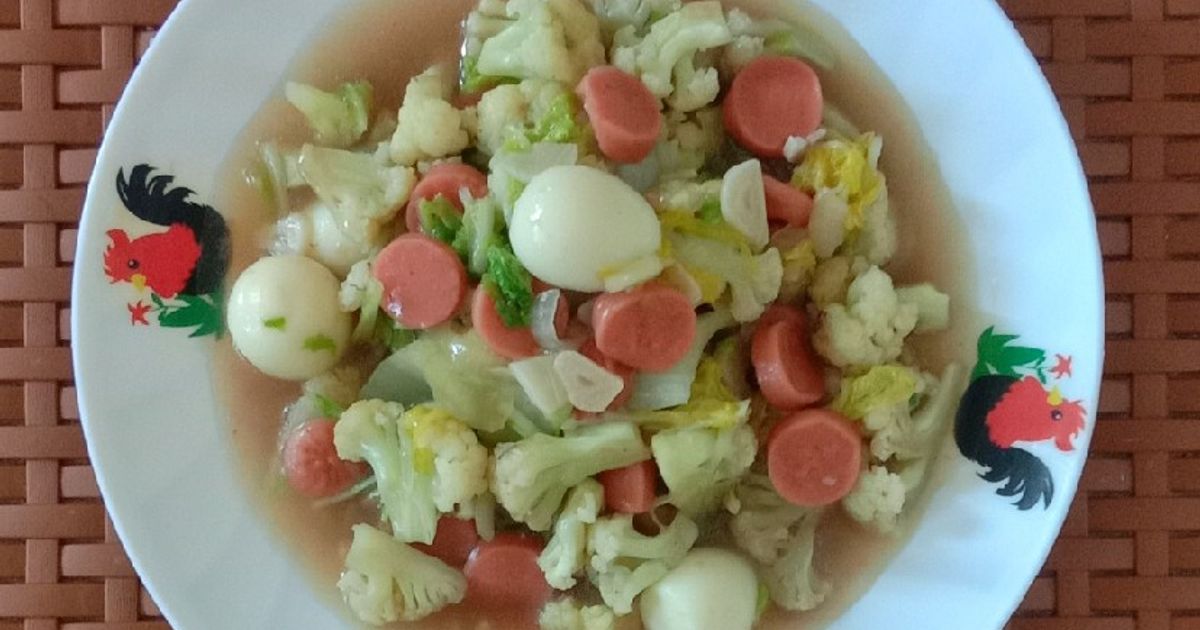 Resep Cah Sawi Putih Kembang Kol oleh Yunda - Cookpad