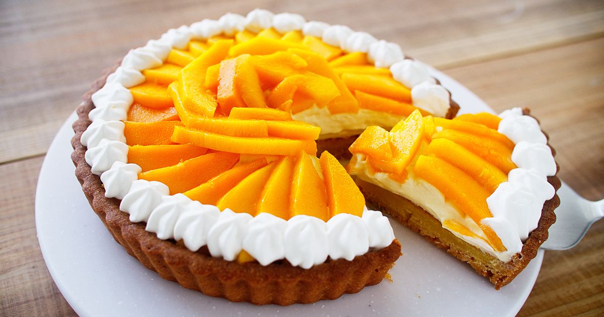 Mango Frangipane Tart | Gorgeous Orange Yellow Tart Recipe By Fumie's ...