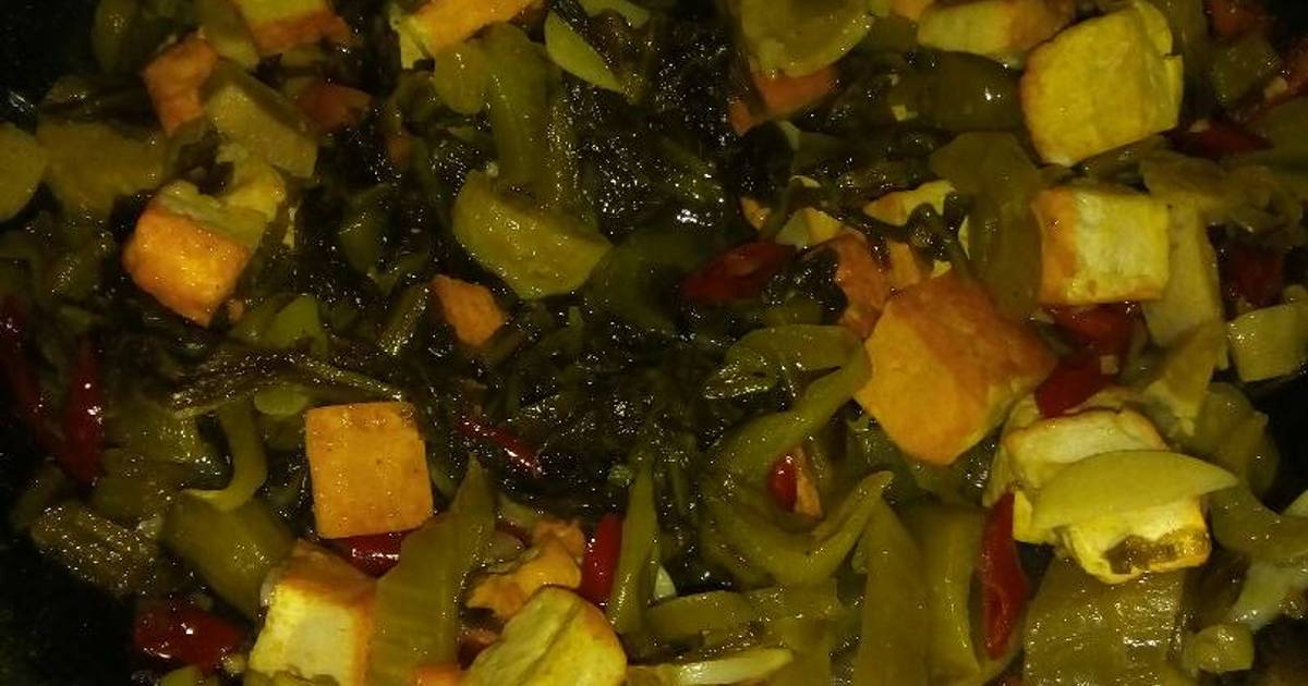 48 resep sawi asin tahu kuning enak dan mudah - Cookpad