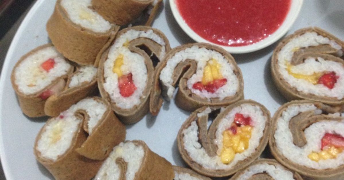 Sushi Dulce, Con Salsa De Frutilla Receta de Baconsabor- Cookpad